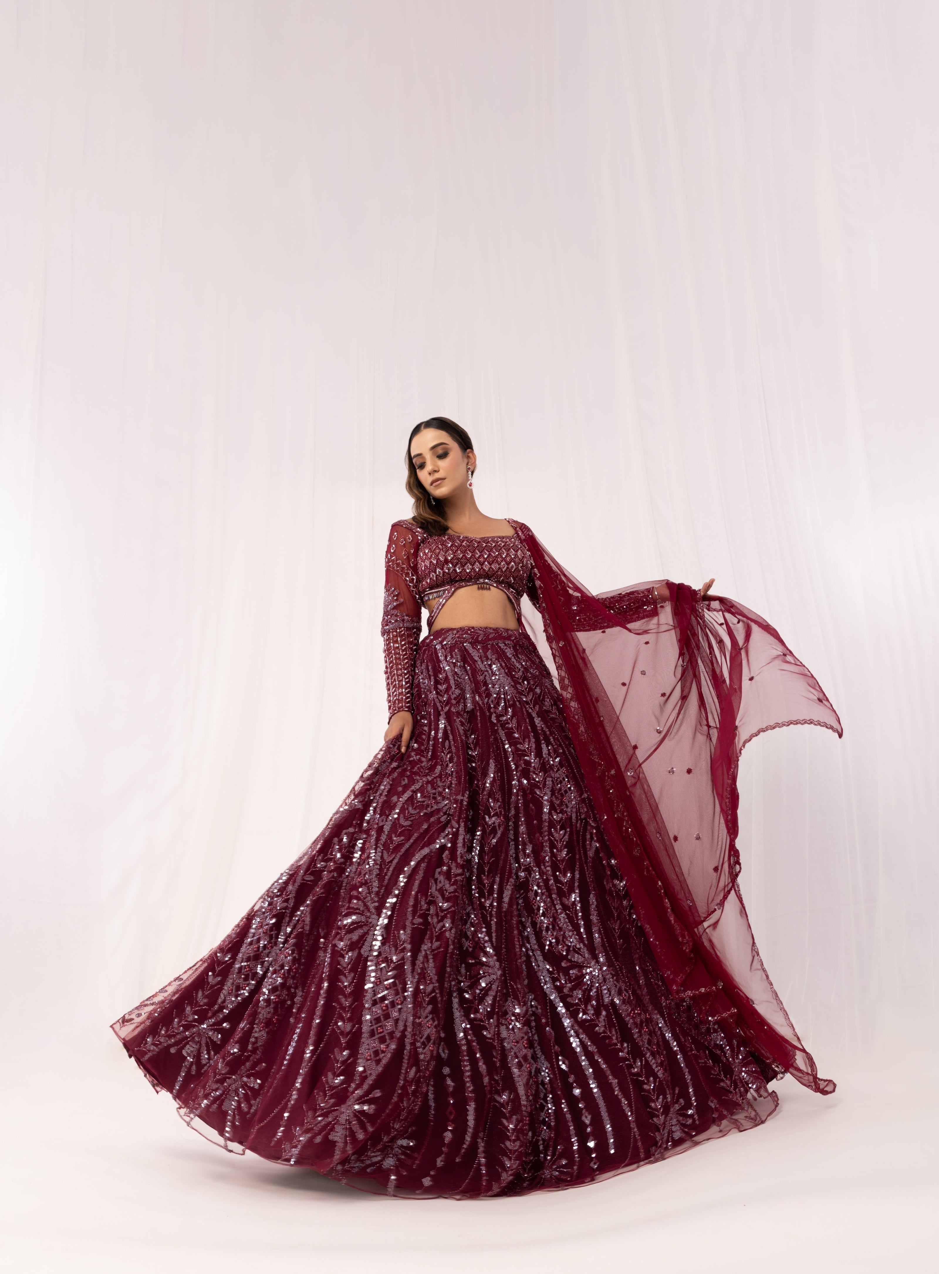 Ruby Red Lehenga